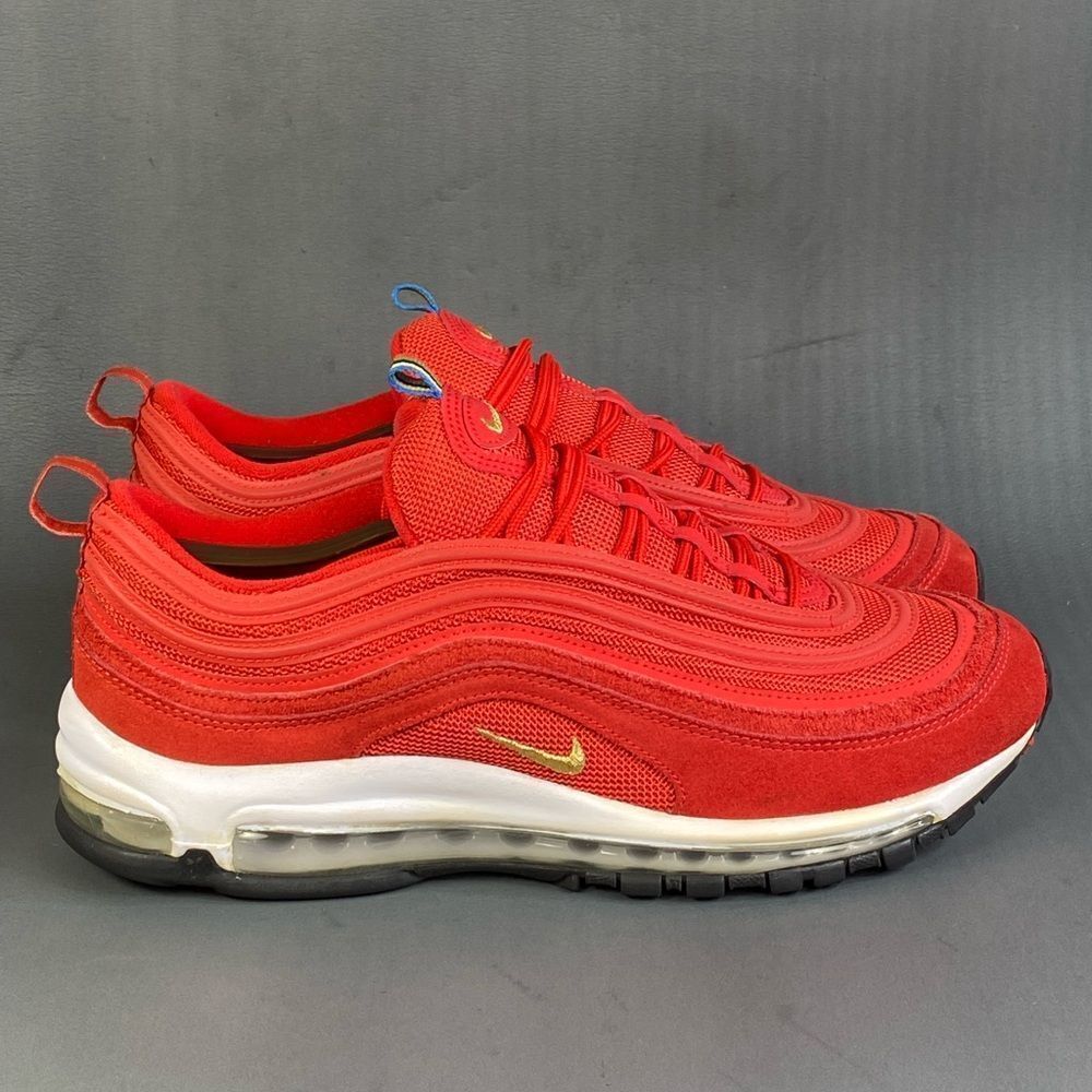 Nike Air Max 97 Qs "Olympic Rings" Red Metallic Gold … - Gem